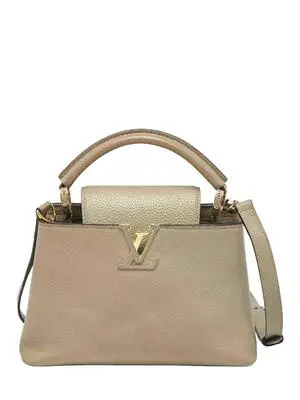 LOUIS VUITTON Capucines Bb Leather Tote Bag - Neutrals