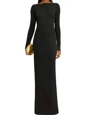 Cult Gaia Rozalia Chain-embellished Open-back Maxi Gown - Black