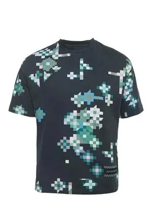 Emporio Armani Geometric-print T-shirt - Blue