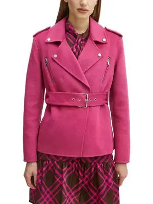 Liu Jo Belted Biker Jacket - Pink