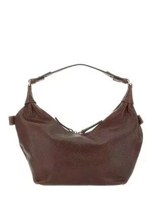 MANDELLI Croissant Shoulder Bag - Brown