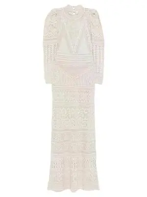 Isabel Marant Dione Long-sleeve Knitted Dress - Neutrals