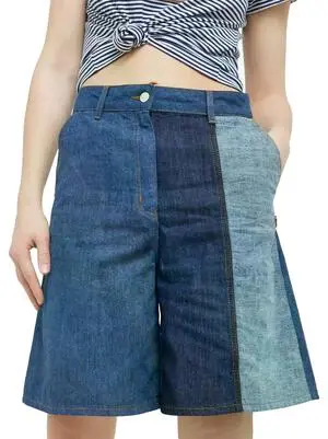 Moschino Patchwork Design Shorts - Blue