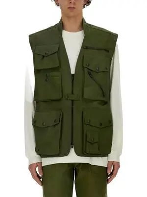 Needles Cotton-blend Military Vest - Green