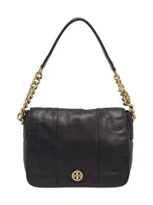 Tory Burch Flap Leather Shoulder Bag - Black