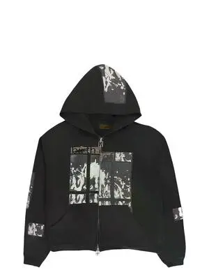 BIRTH OF ROYAL CHILD Graphic-print Zip-up Hoodie - Black