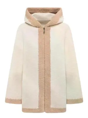 BLUGIRL Hooded Zip Coat - Neutrals