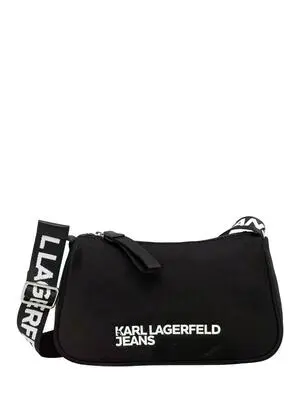 Karl Lagerfeld Logo Shoulder Bag - Black