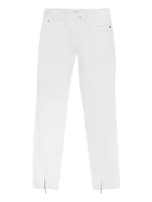 Rhude Zip-detail Straight-leg Jeans - White