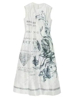 Erdem Floral-print Midi Dress - White
