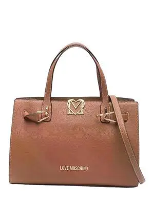 Moschino Logo-plaque Tote Bag - Brown