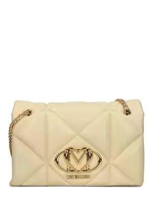 Moschino Diamond-quilted Shoulder Bag - Neutrals