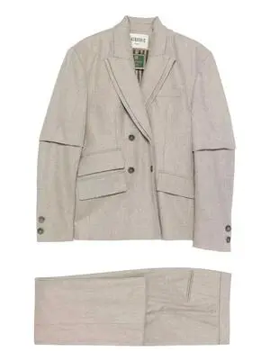 BATAKOVIC BELGRADE Double-breasted Panelled Suit - Grey