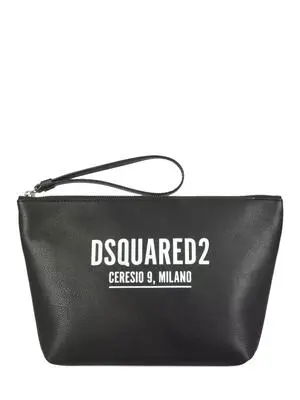 Dsquared2 Logo Zip Clutch - Black