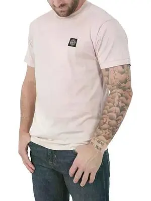 Stone Island Logo-patch Crew-neck T-shirt - Neutrals