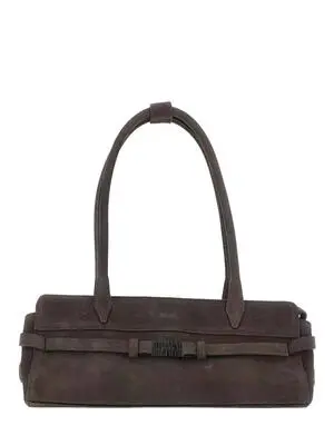 MANDELLI Gina Logo-embellishment Shoulder Bag - Brown