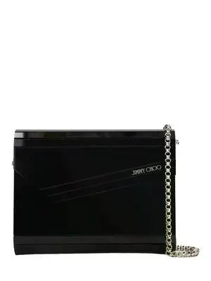 JIMMY CHOO Logo Clutch Bag - Black