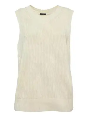 JOSEPH Rib Knit Sleeveless Vest - Neutrals