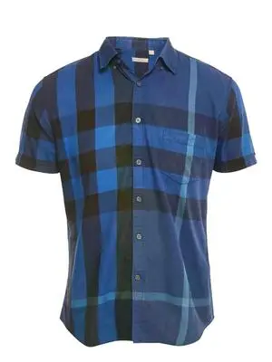 Burberry Checked Shirt - Blue