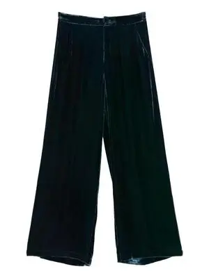 Momoni Buttoned Palazzo Pants - Blue