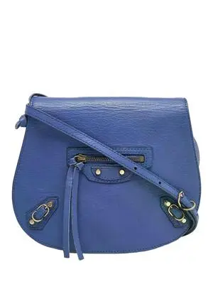 Balenciaga Leather Crossbody Bag - Blue