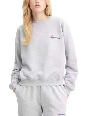 LA MANIA Logo-embroidered Sweatshirt - Grey