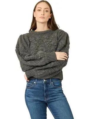 BTB LOS ANGELES Margaret Crewneck Sweater - Charcoal