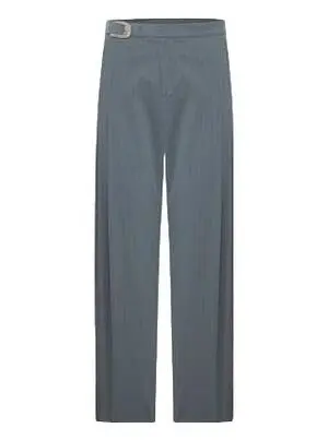PCFG Cotton Blend Striped Woven Pant With Belt - Grey