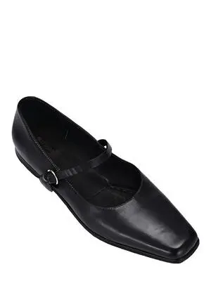 OLD TREND Classic Genuine Leather Mary Jane Flats - Black
