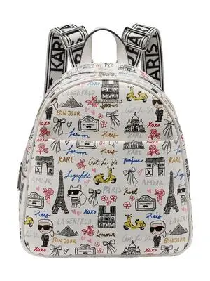 Karl Lagerfeld Paris Maybelle Backpack White Multi