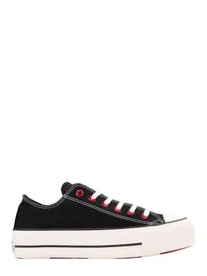 CONVERSE Chuck Taylor All Star Lift Platform Low Valentine's Day Sneakers - Black/egret/days Ahead Red