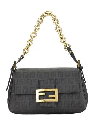 Fendi Zucca Coated Forever Mama Bag - Black