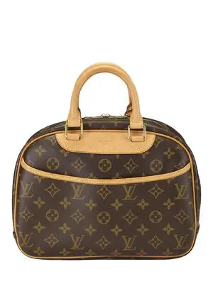 LOUIS VUITTON Monogram Trouville Top Handle Bag - Brown