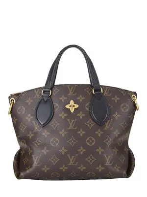 LOUIS VUITTON Monogram Flower Zip Tote - Black