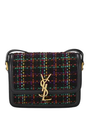 SAINT LAURENT Solferino Small Tweed Shoulder Bag