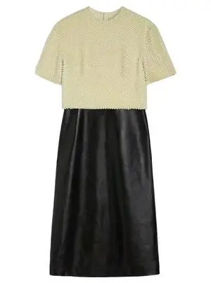 JIL SANDER Beaded Short-sleeve Dress - Black