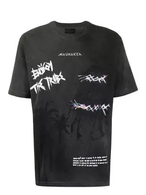 MAUNA KEA Graphic Print T-shirt - Black
