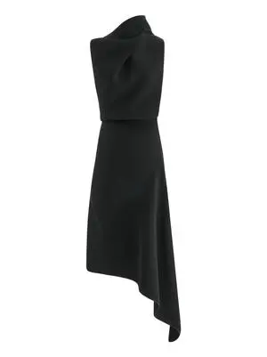Maticevski Maticevski Lash Asymmetric Midi Dress Black