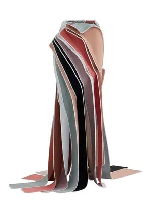 Maticevski Kudos Pleated Maxi Skirt - Multi