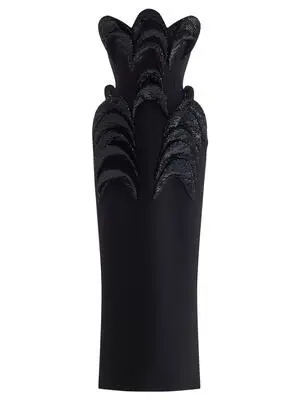 Maticevski Glint Strapless Sequined Maxi Dress - Black