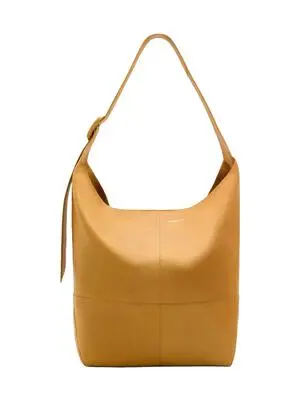 Ami Etienne Leather Shoulder Bag - Neutrals