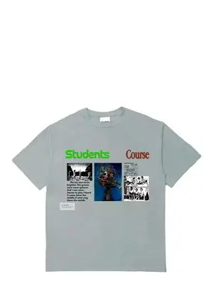 STUDENTS GOLF Course Printed T-shirt - Grey