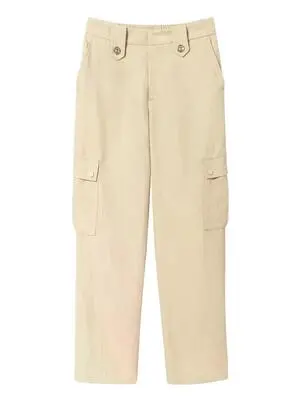 TWINSET Twill Cargo Trousers - Neutrals