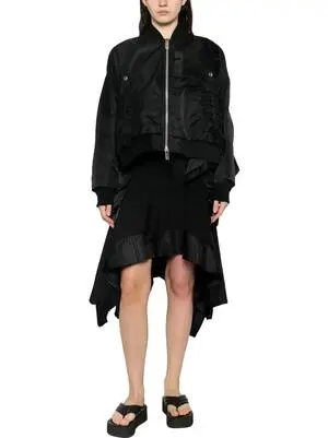 Sacai Zip-up Bomber Jacket - Black