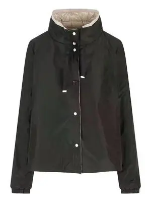 Herno Drawstring High-neck Jacket - Black