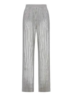 TOM FORD Striped Silk Pyjama Trousers - White