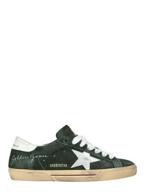GOLDEN GOOSE Suede Super-star Sneakers - Green