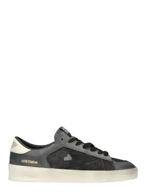 GOLDEN GOOSE Suede Distressed Stardan Sneakers - Grey