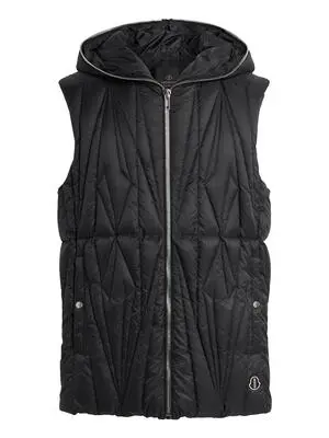 Rick Owens X Moncler Down Geocamo Gilet - Black