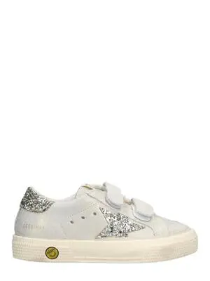 GOLDEN GOOSE May Suede Sneakers - Silver